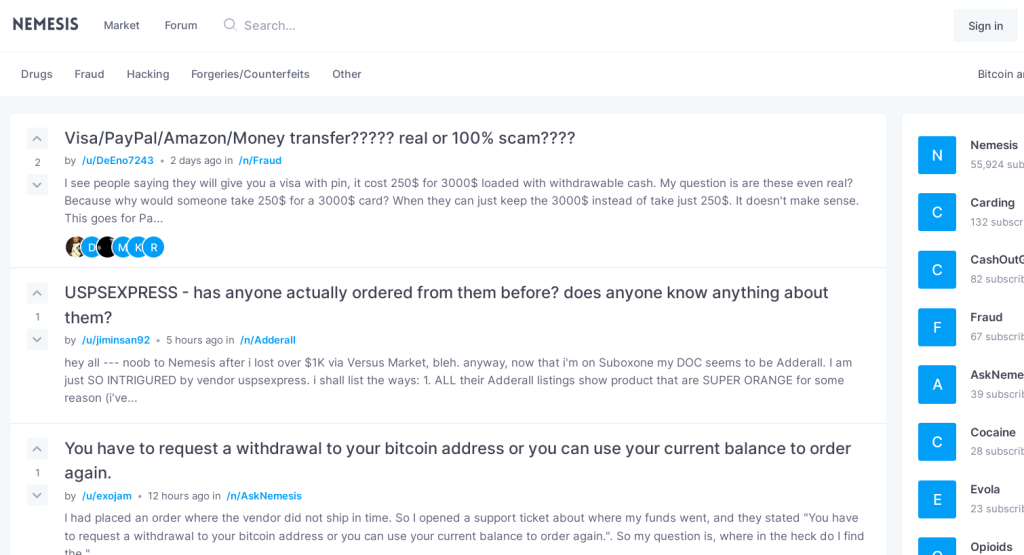 Nemesis Market - Darknet market onion links.